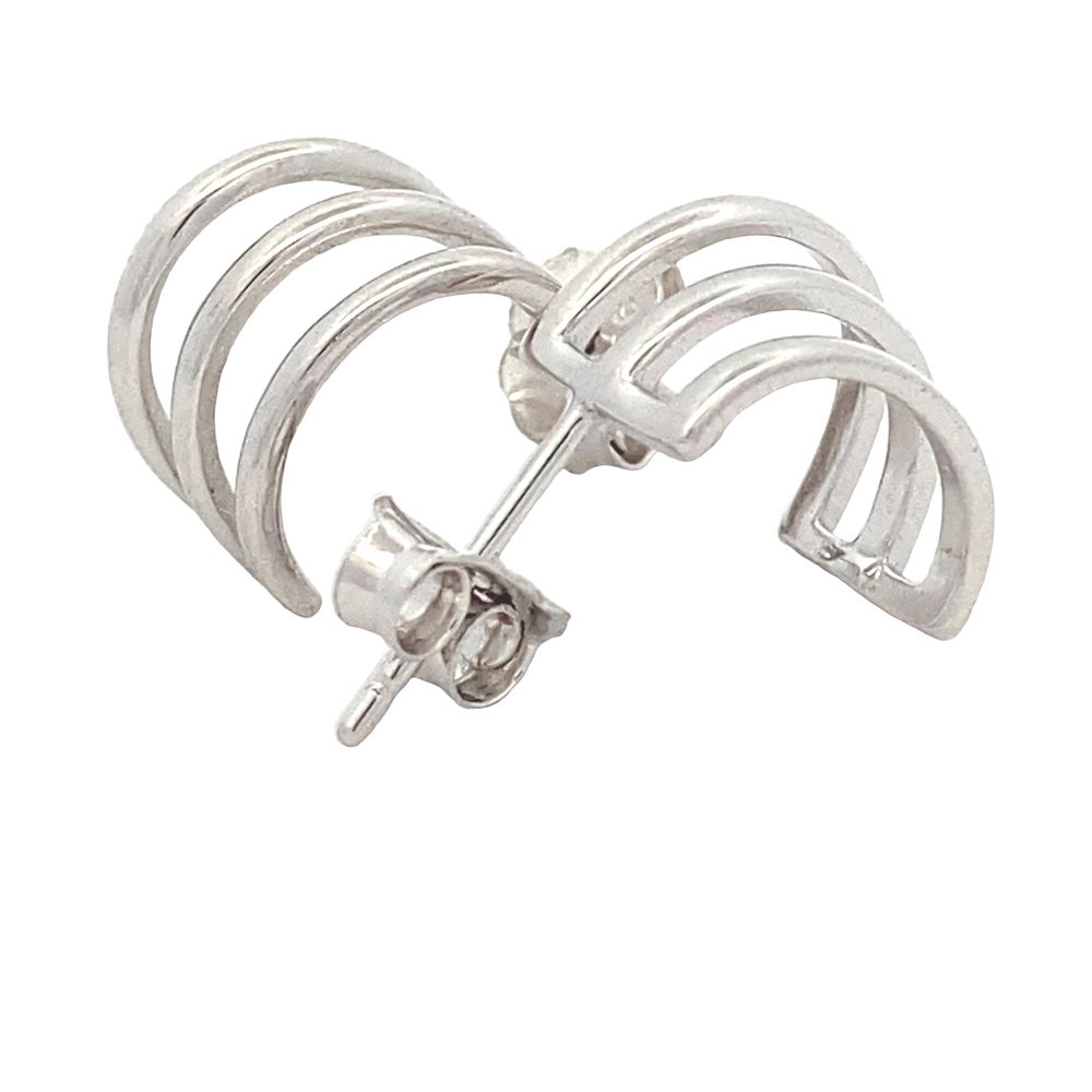 Myrsine Silver Hoop Earrings – SilverWorks