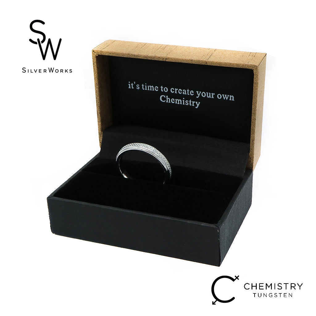 Chad Criss Cross Chemistry Tungsten Collection Wedding Band Ring ...
