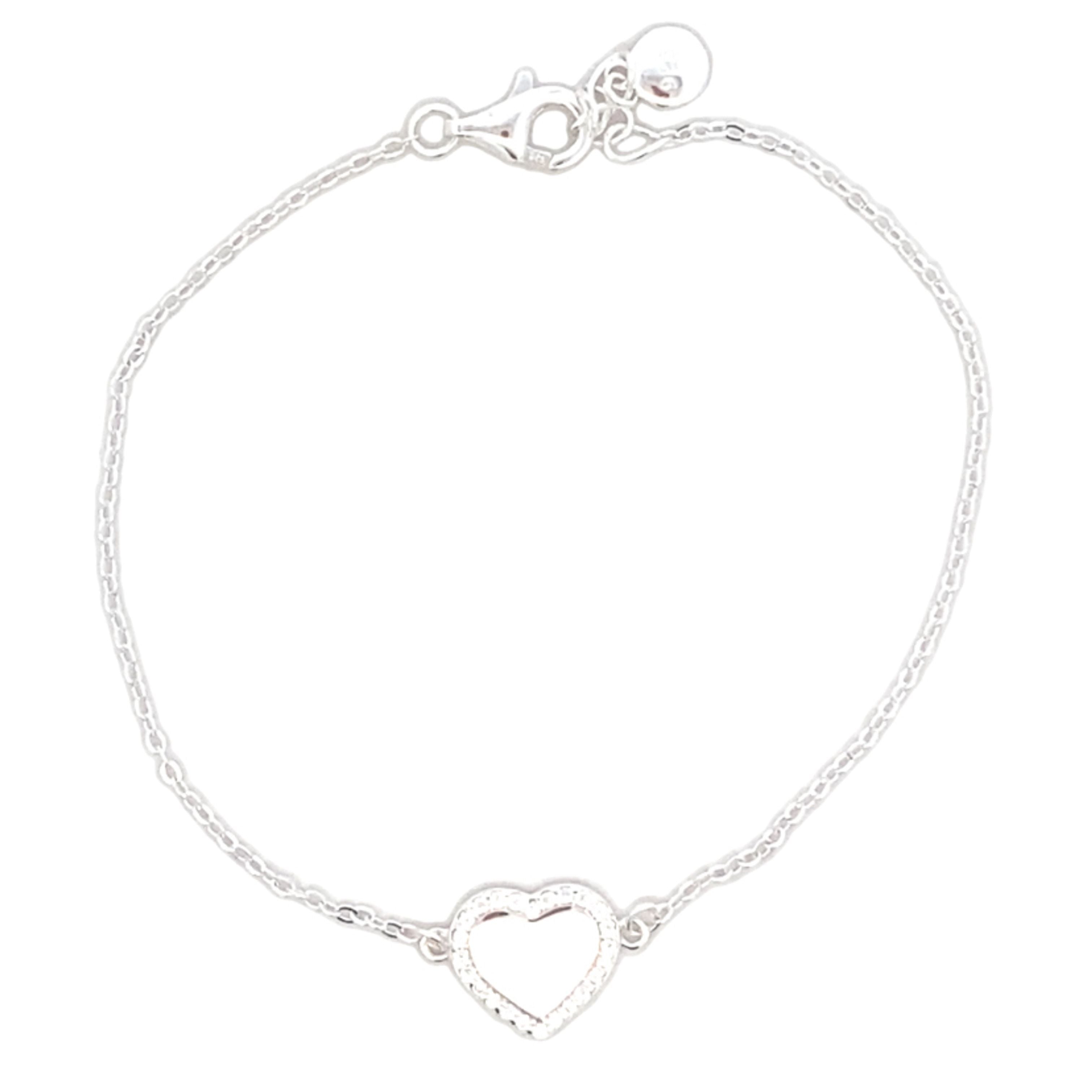 SB WTH 10MM HEART 925 STERLING SILVER BRACELET – SilverWorks