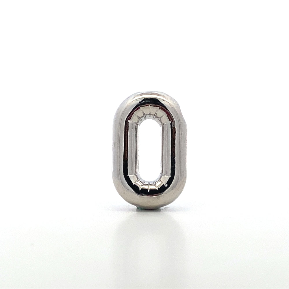 Number "0" Silver Pendant 925 Sterling Silver | SilverWorks