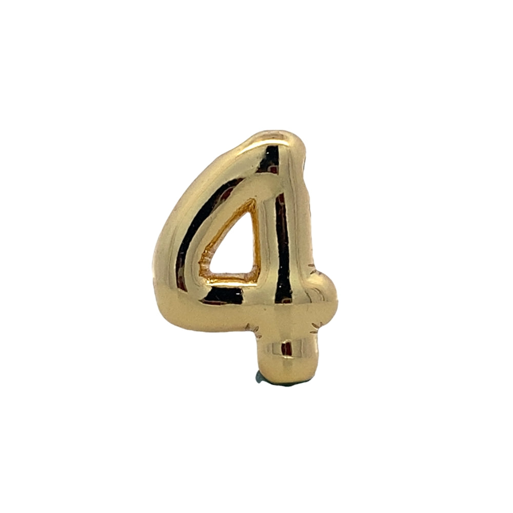 C5152 NUMBER 4 GOLD COLOR 6.9G – SilverWorks