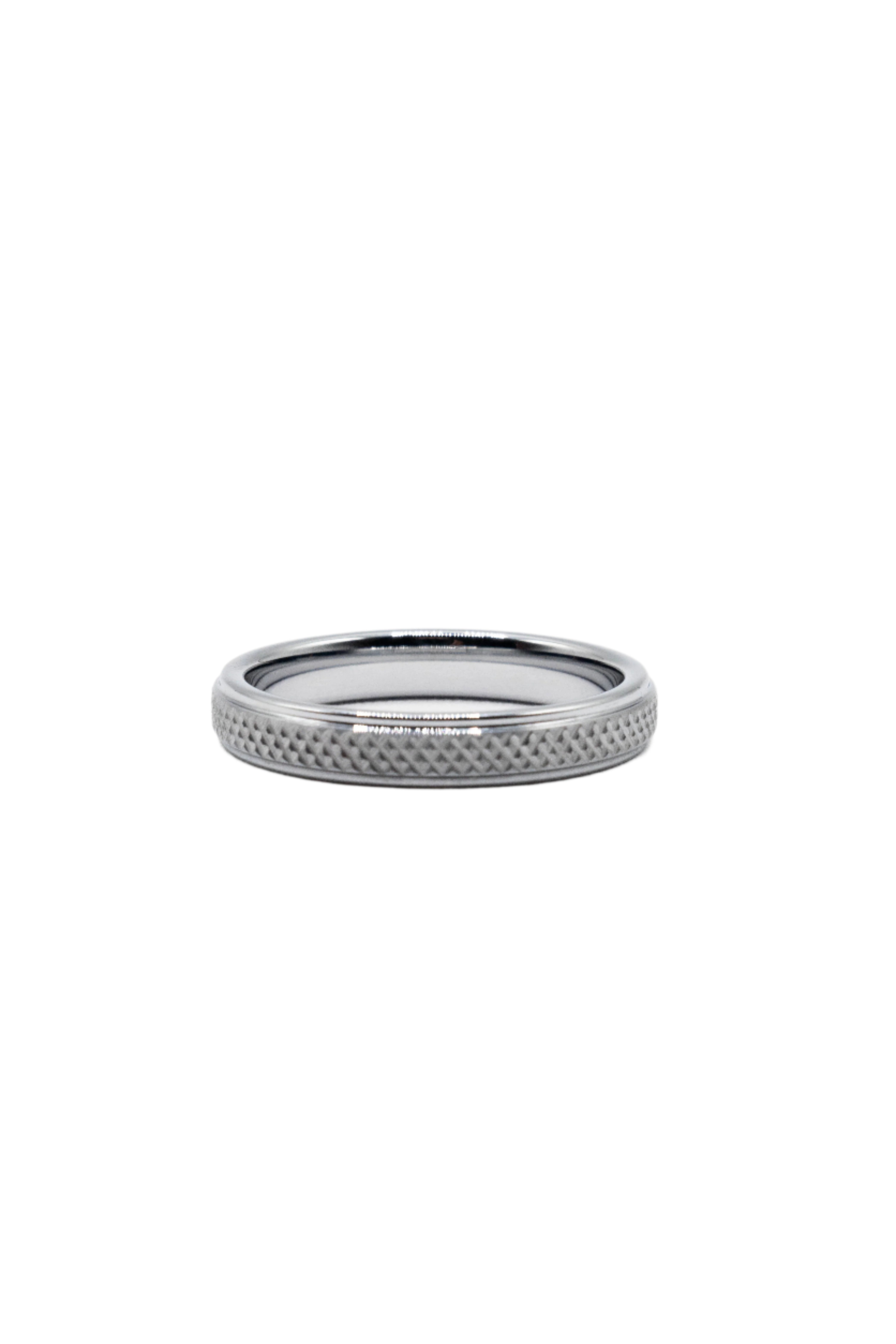 Chad Criss Cross Chemistry Tungsten Wedding Band Ring | SilverWorks