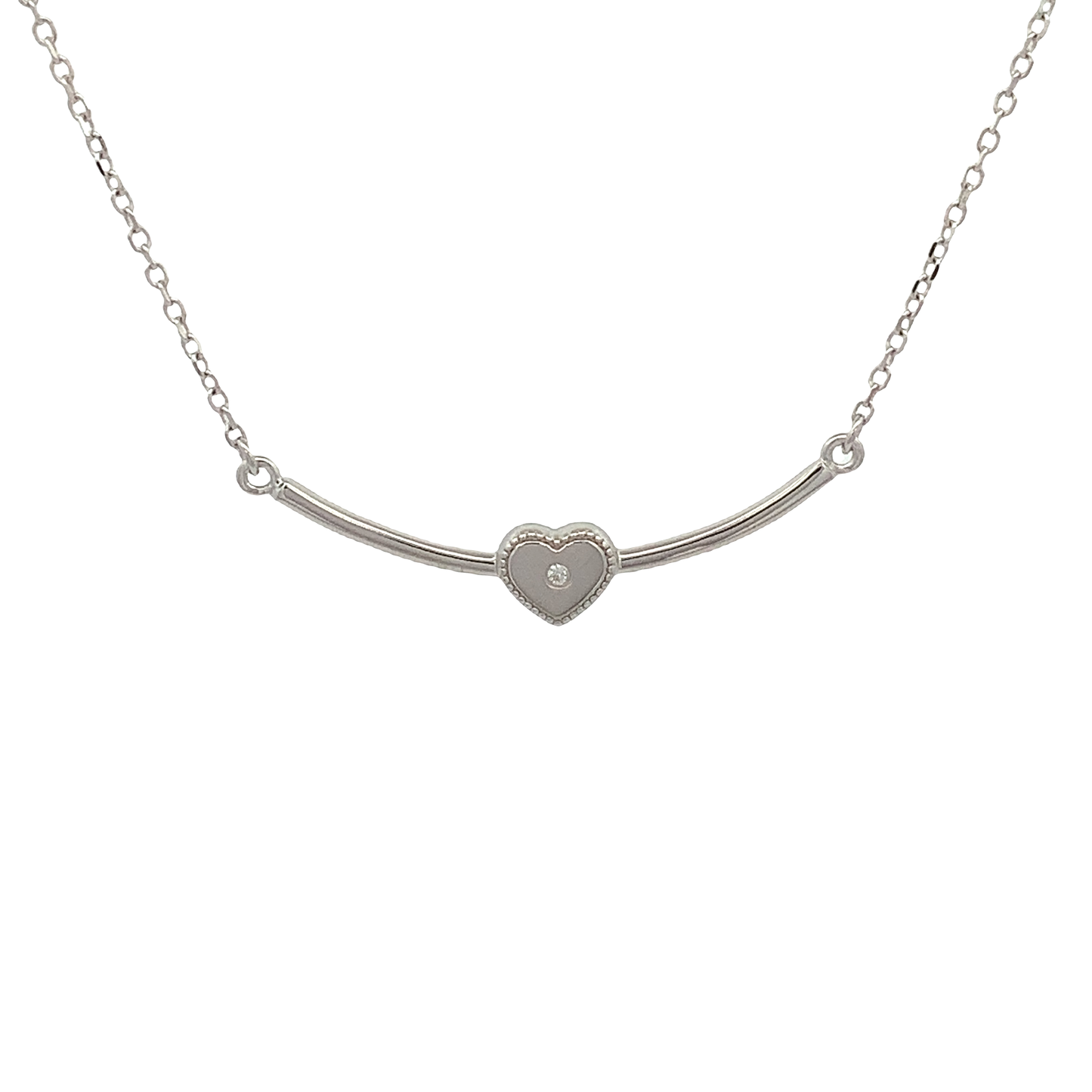 Glitzy Silver Pave Necklace – SilverWorks