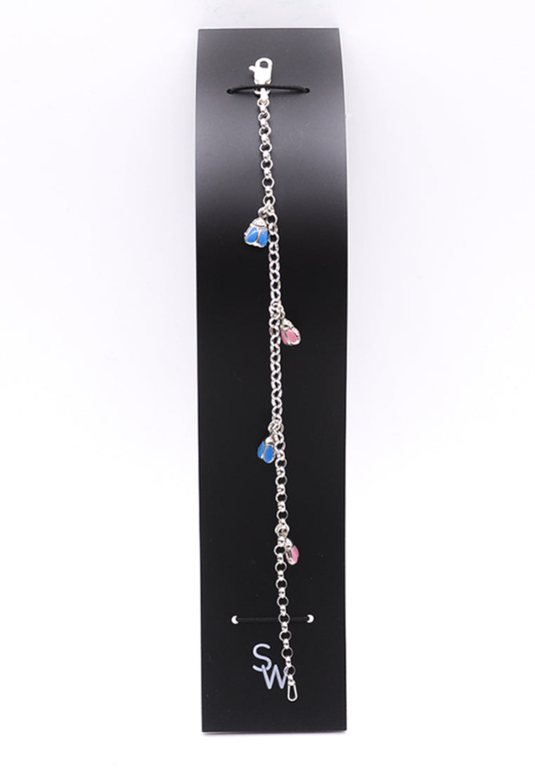 Merlin Multicolor Enamel 925 Sterling Silver Charm Bracelet | SilverWorks