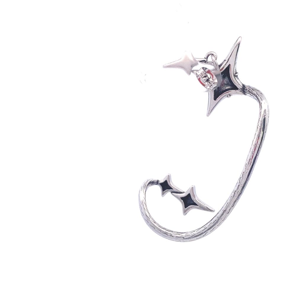Mystique Stainless Steel Cuff Earrings | SilverWorks